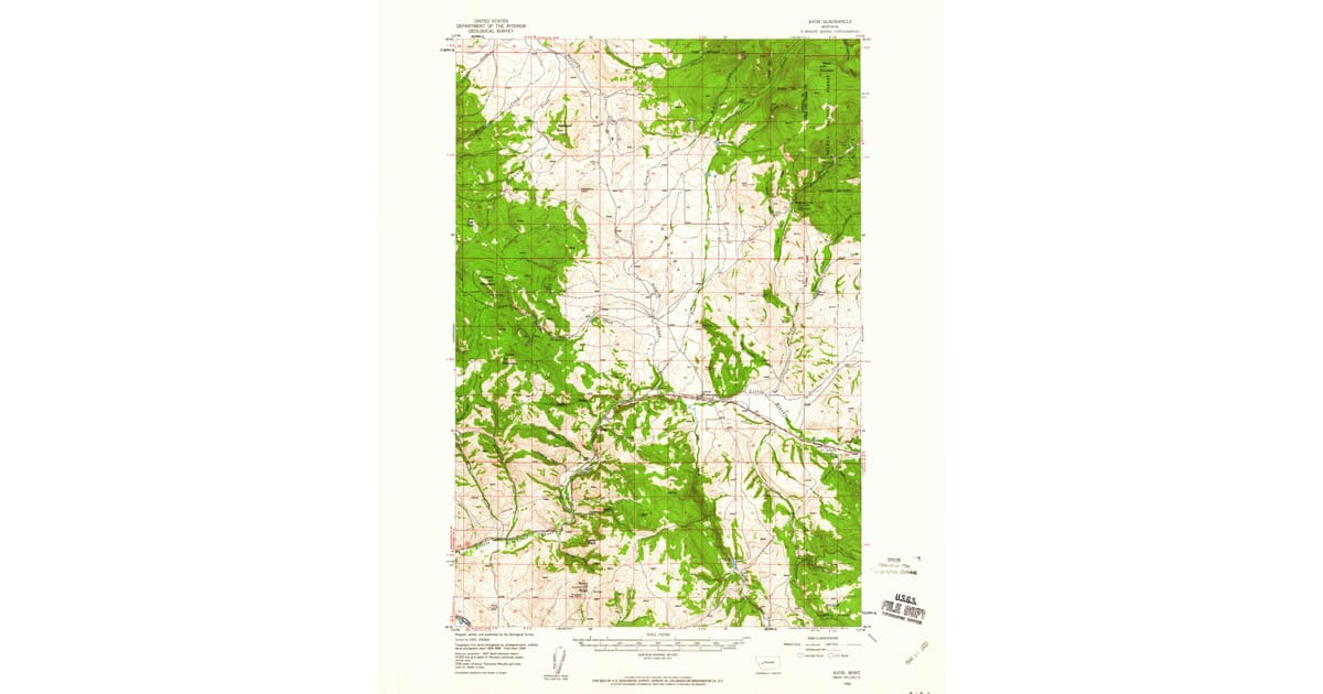 1958 Map of Avon, MT — High-Res | Pastmaps