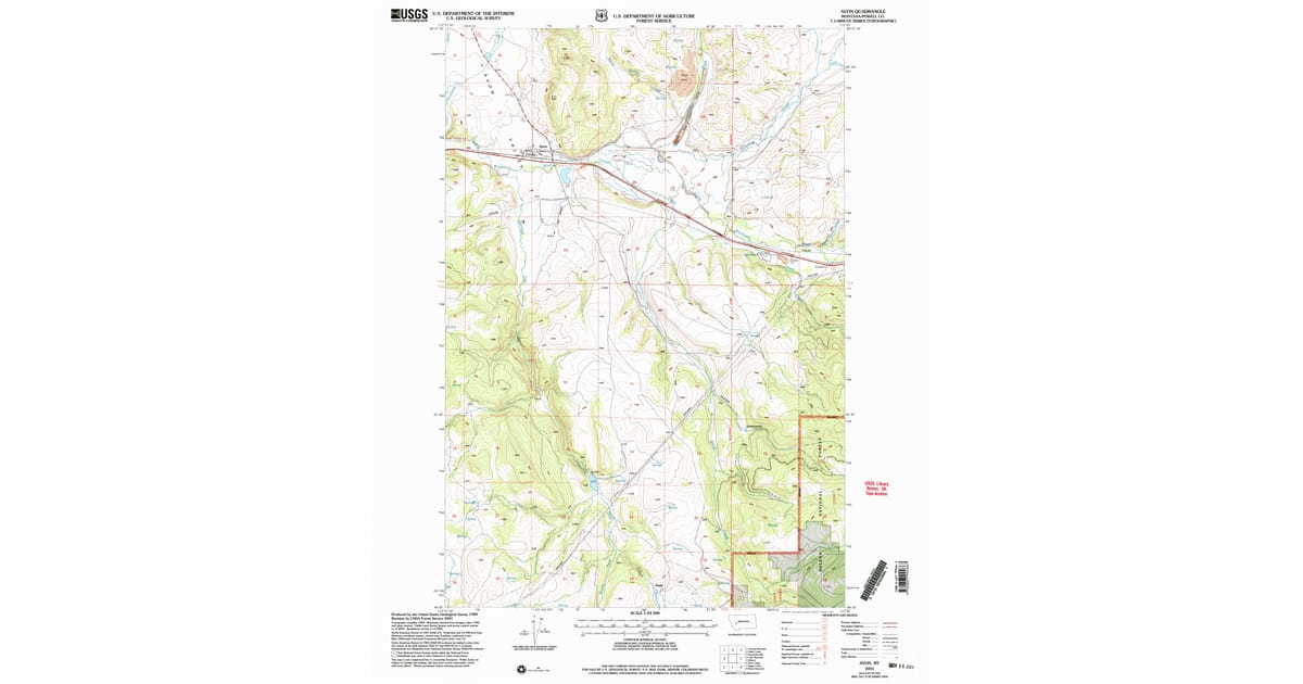 2001 Map of Avon, MT — High-Res | Pastmaps