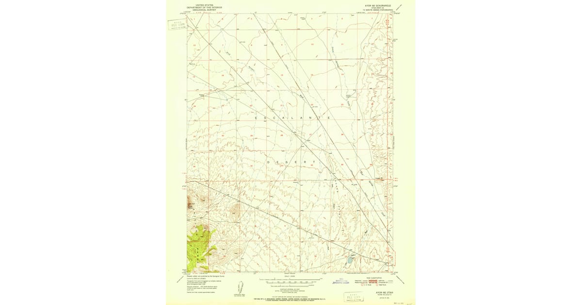 1951 Map of Avon SE, Iron County, UT — High-Res | Pastmaps