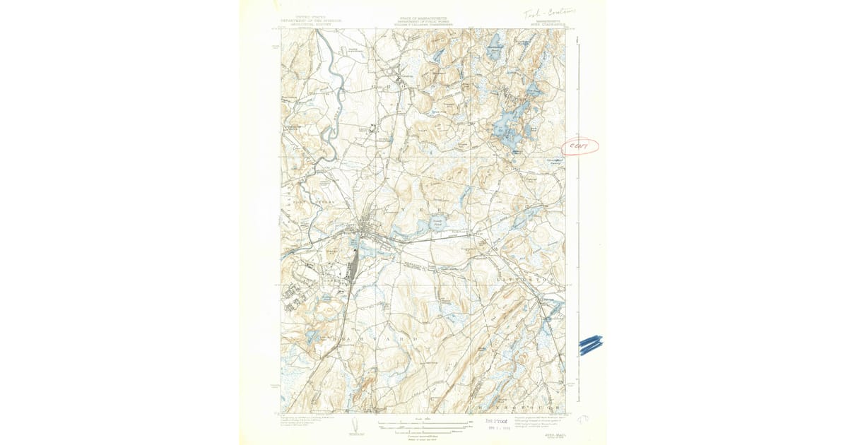 1939 Map of Ayer, Middlesex County, MA — High-Res | Pastmaps