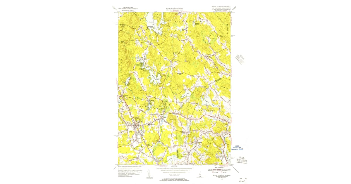 1955 Map of Ayers Village, Rockingham County, NH — High-Res | Pastmaps