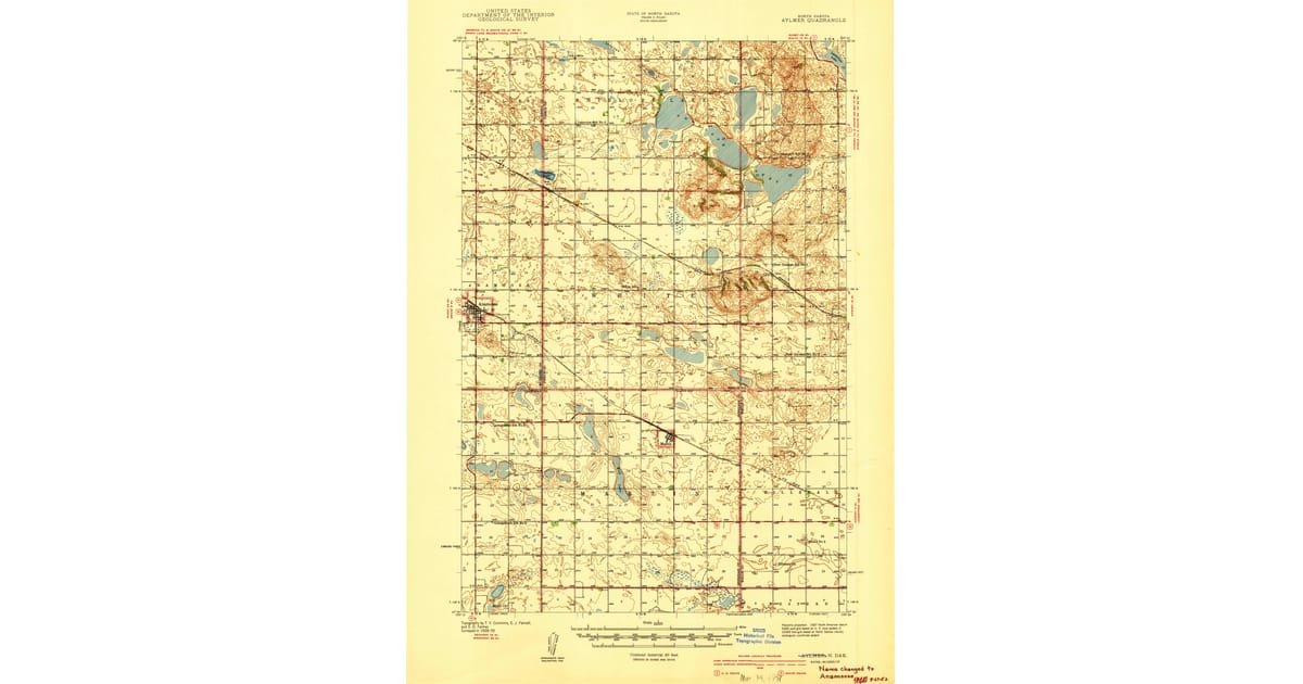 Old Historical Maps of Martin, ND | Pastmaps
