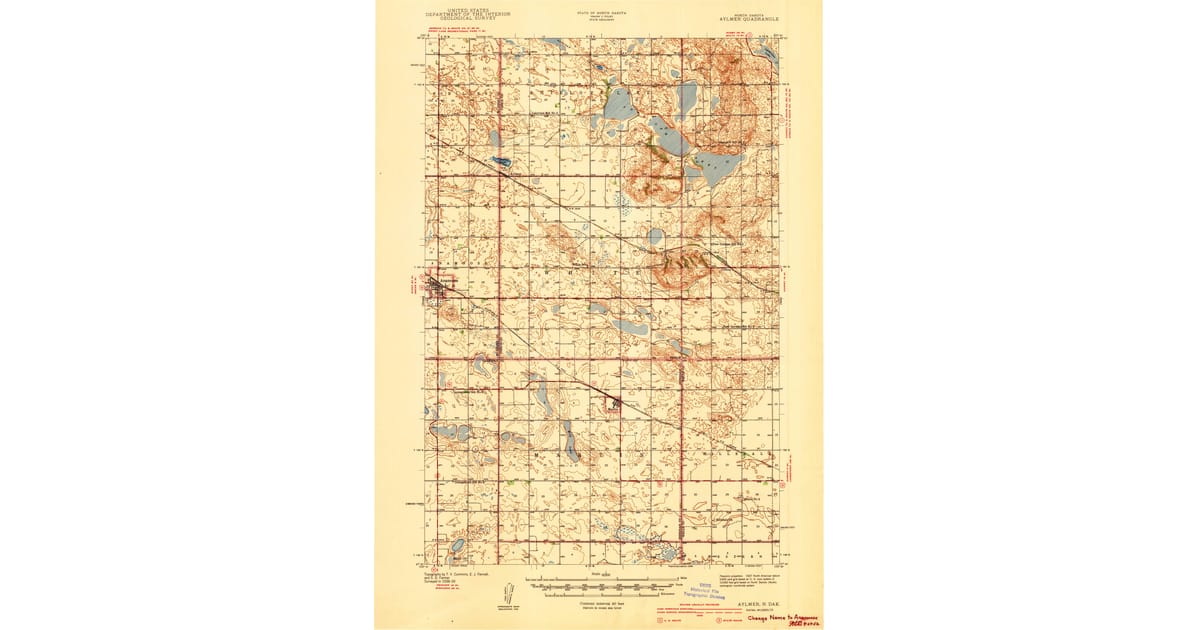 1940 Map of Aylmer, Pierce County, ND — High-Res | Pastmaps