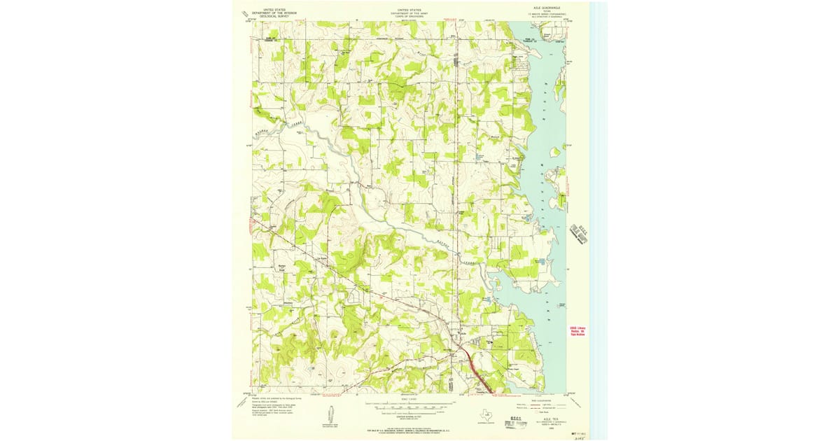 1955 Map of Azle, TX — High-Res | Pastmaps