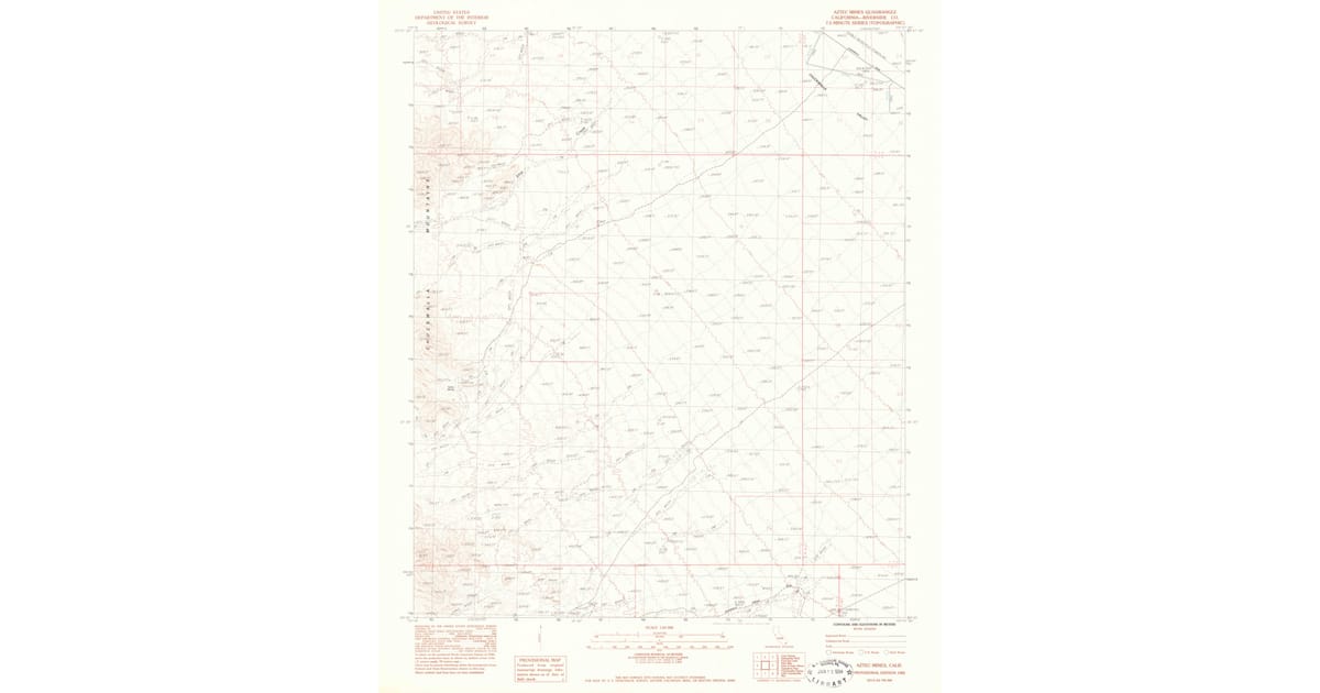 1983 Map of Aztec Mines, Riverside County, CA — High-Res | Pastmaps