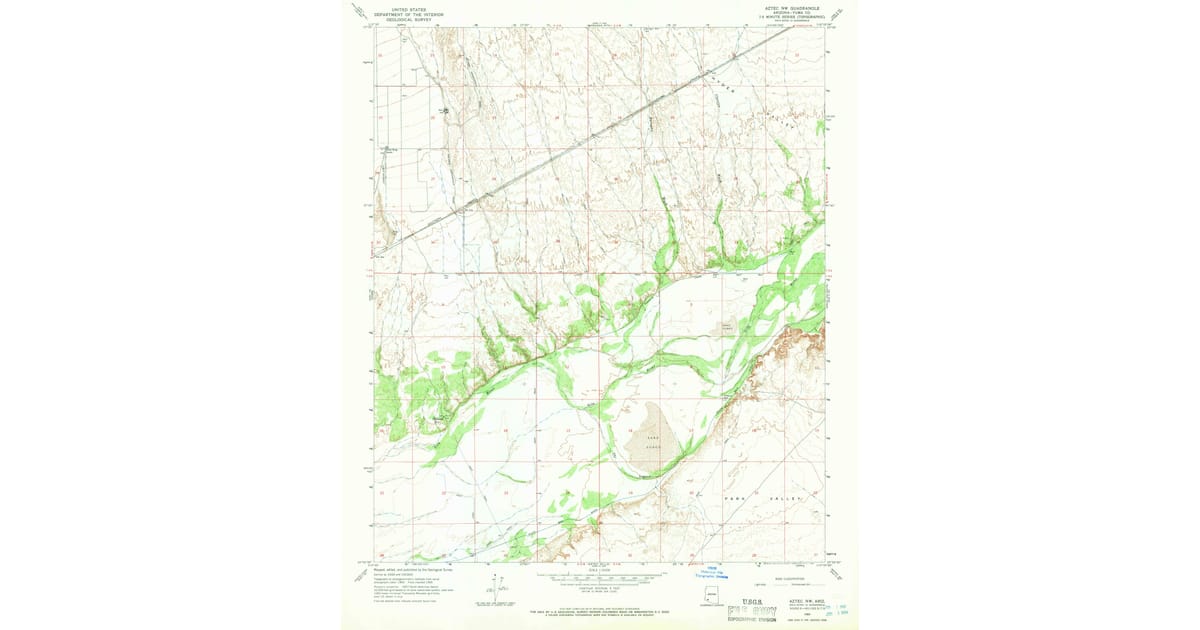 1965 Map of Aztec NW, Yuma County, AZ — High-Res | Pastmaps