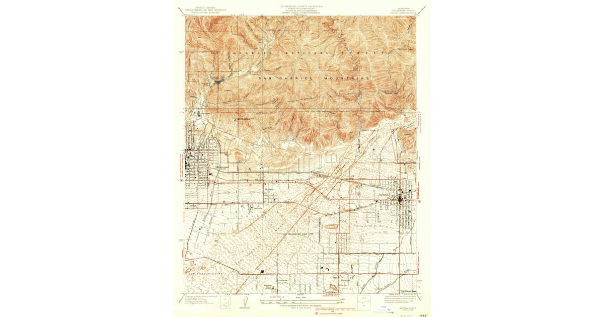 1939 Map of Azusa, CA — High-Res | Pastmaps