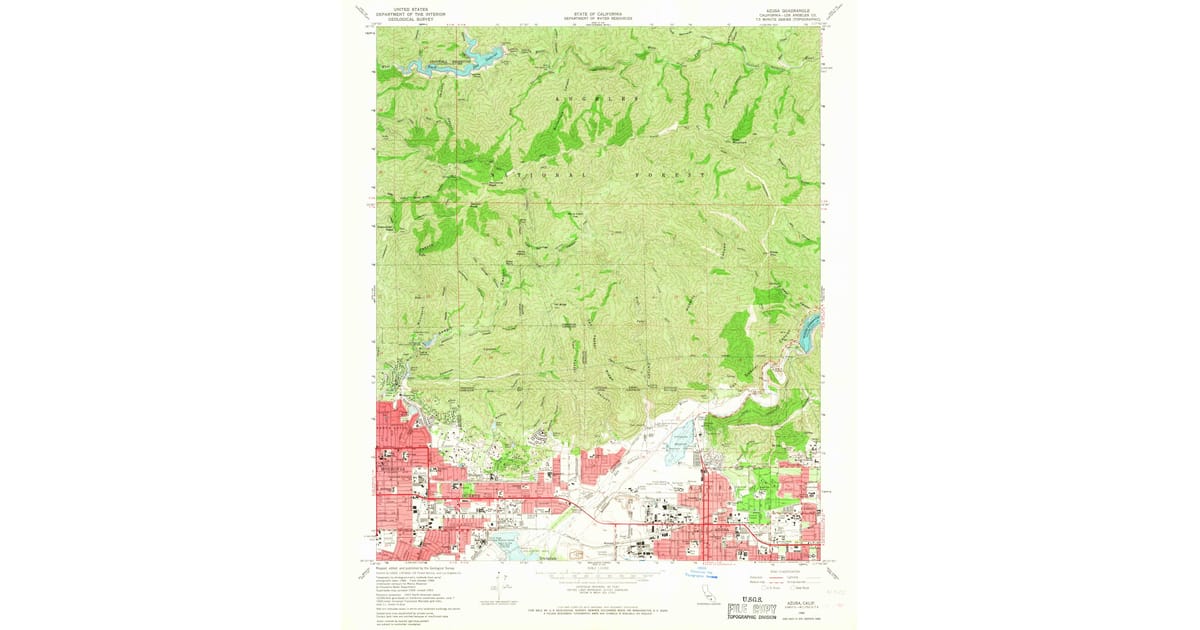 1966 Map of Azusa, CA — High-Res | Pastmaps