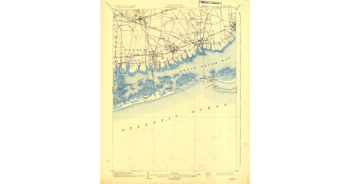 1903 Map of Babylon, Suffolk County, NY — High-Res, 1930 Print | Pastmaps