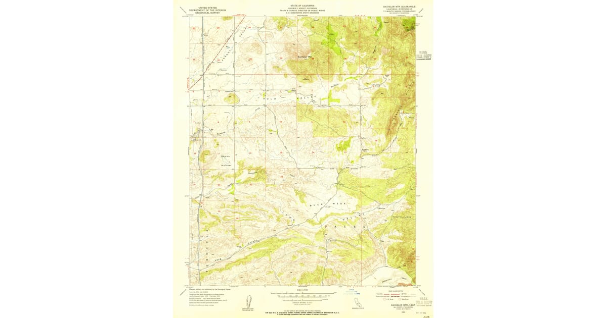 1950s Maps of Home Coming, Vintage Hills | Pastmaps