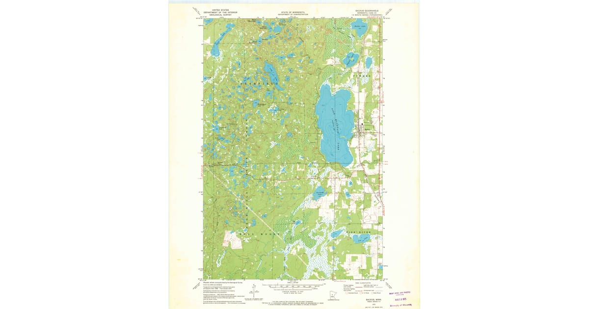 1970 Map of Backus, MN — High-Res | Pastmaps
