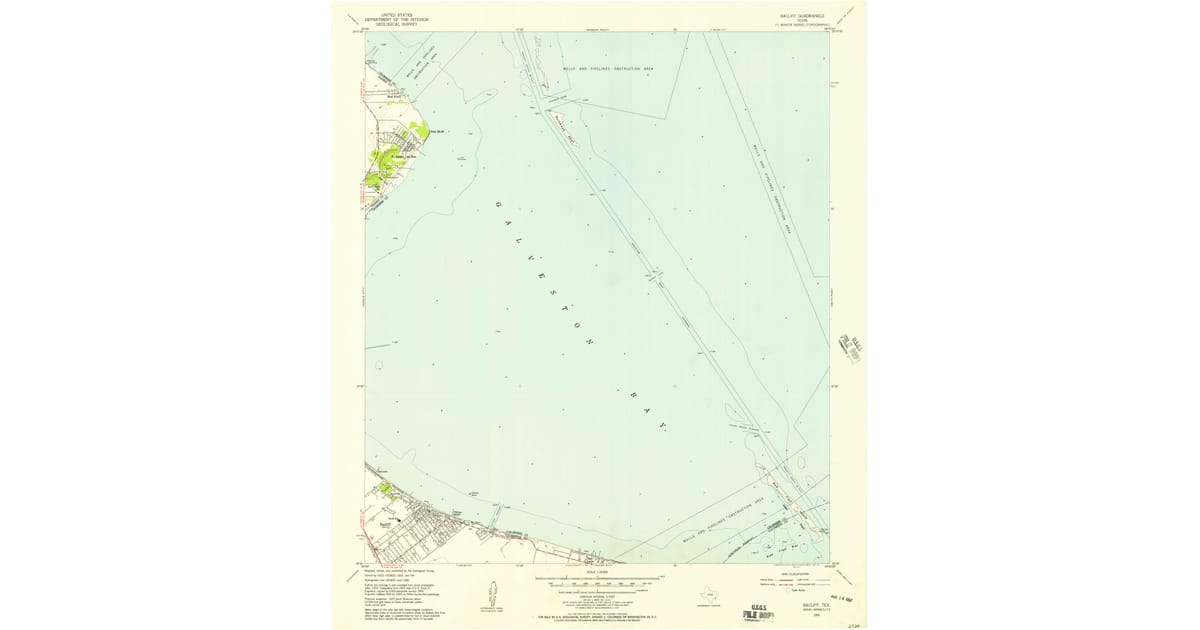 1956 Map of Bacliff, TX — High-Res | Pastmaps