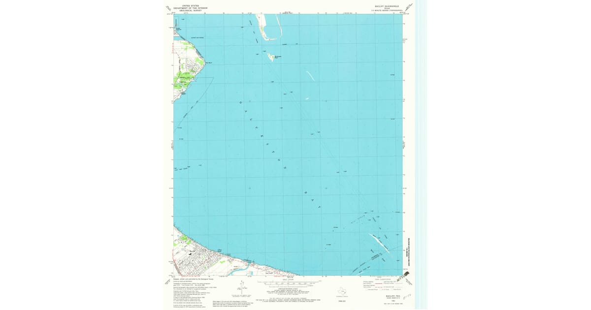 1982 Map of Bacliff, TX — High-Res | Pastmaps