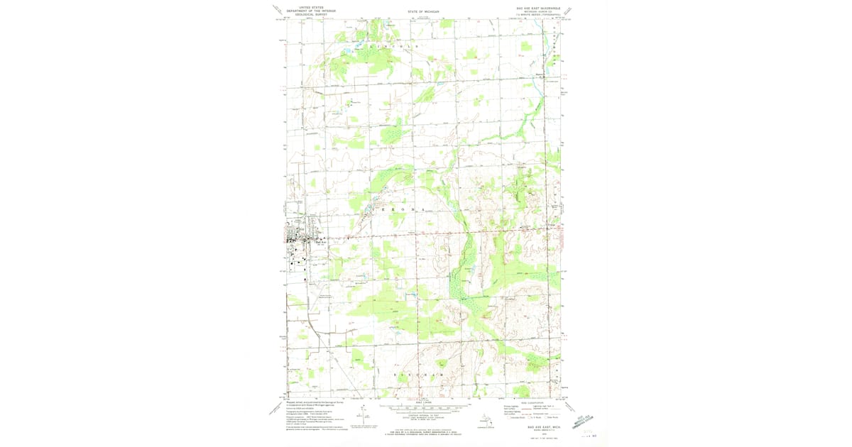 1970 Map of Bad Axe East, Huron County, MI — High-Res | Pastmaps