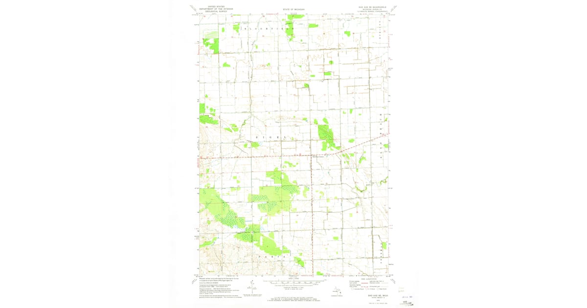 1970 Map of Bad Axe SE, Huron County, MI — High-Res | Pastmaps