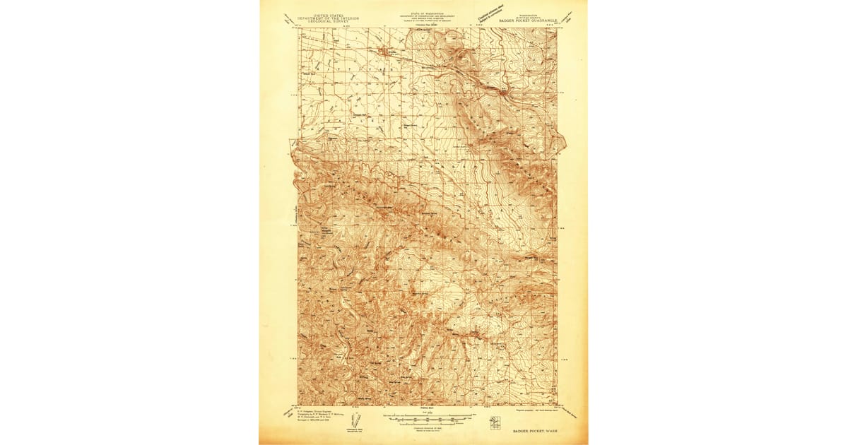 Old Maps of East Kittitas, WA for Hiking & Exploration | Pastmaps
