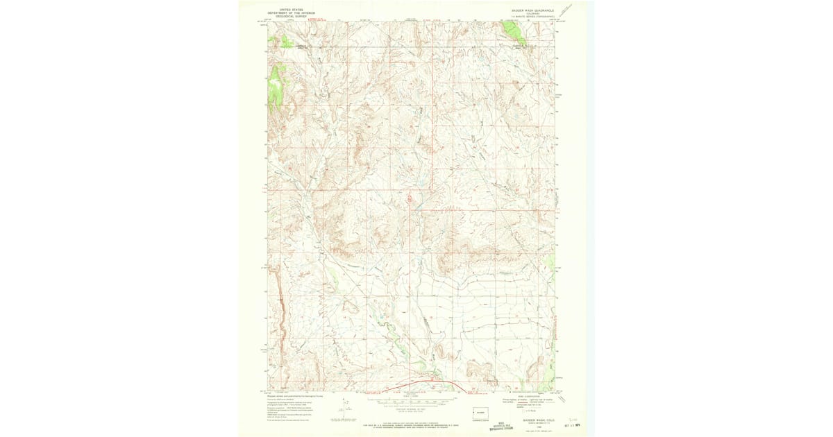 1968 Map of Badger Wash, Mesa County, CO — High-Res | Pastmaps