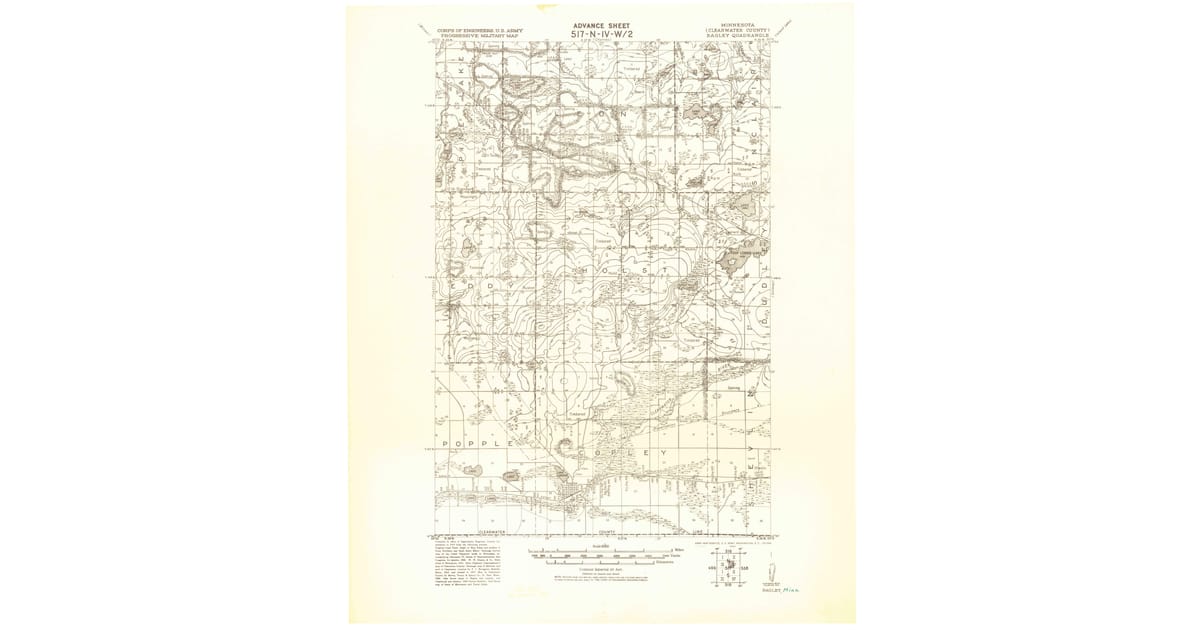 1943 Map of Bagley, MN — High-Res | Pastmaps