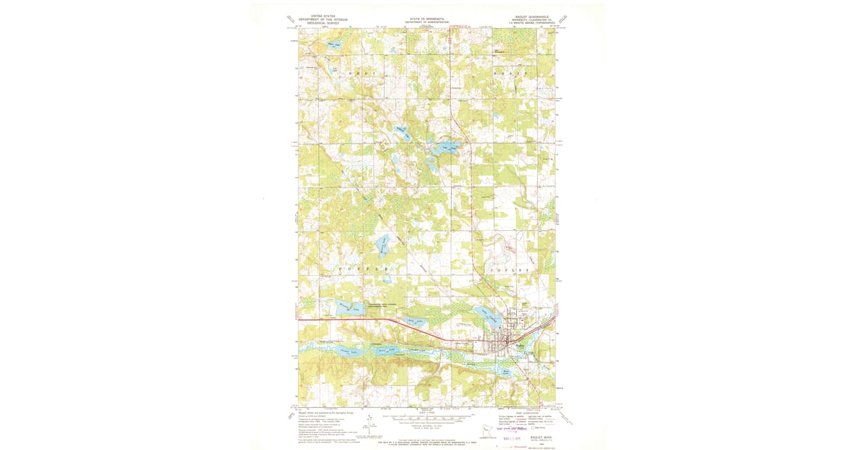 1969 Map of Bagley, MN — High-Res | Pastmaps