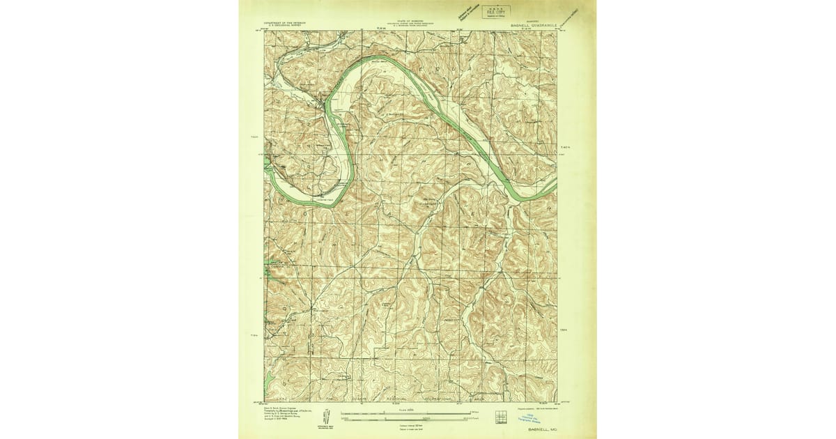 1934 Map of Bagnell, MO — High-Res | Pastmaps