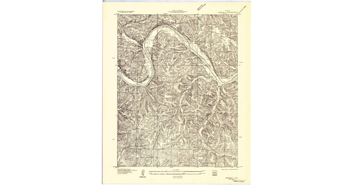 1957 Map of Bagnell, MO — High-Res | Pastmaps