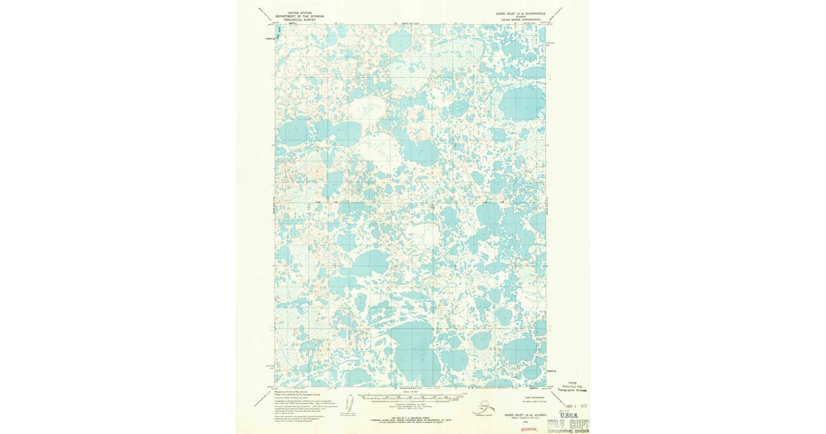1954 Map of Baird Inlet A-4, Bethel Borough, AK — High-Res | Pastmaps