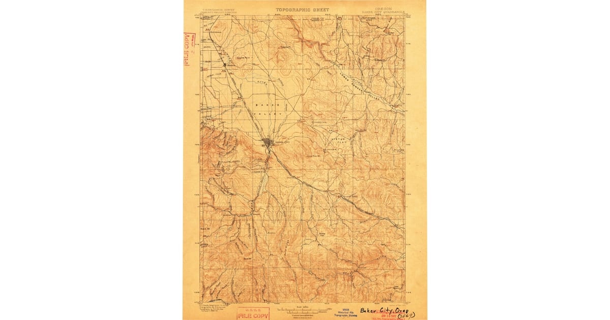 1901 Map of Baker City, OR — High-Res | Pastmaps
