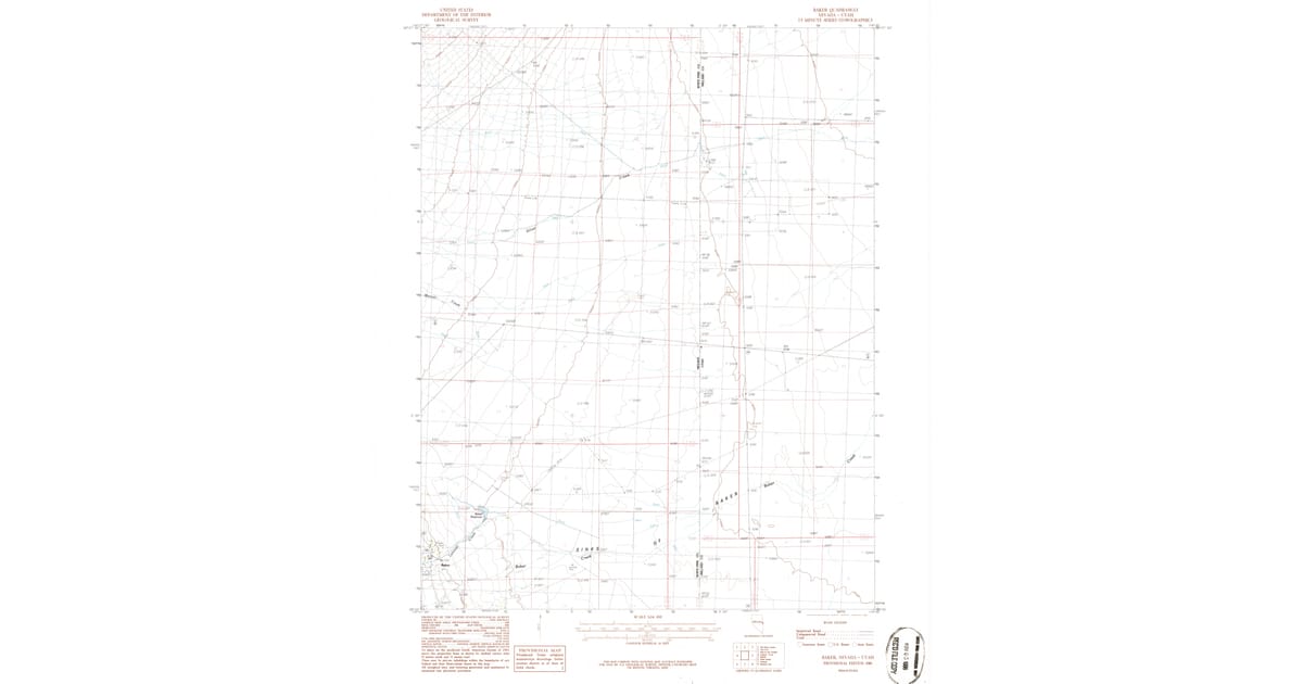 1986 Map of Baker, NV — High-Res | Pastmaps