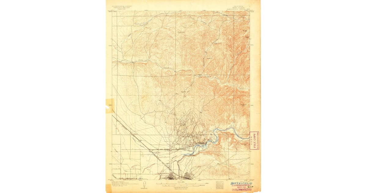 Old Maps of Bakersfield, CA | Pastmaps