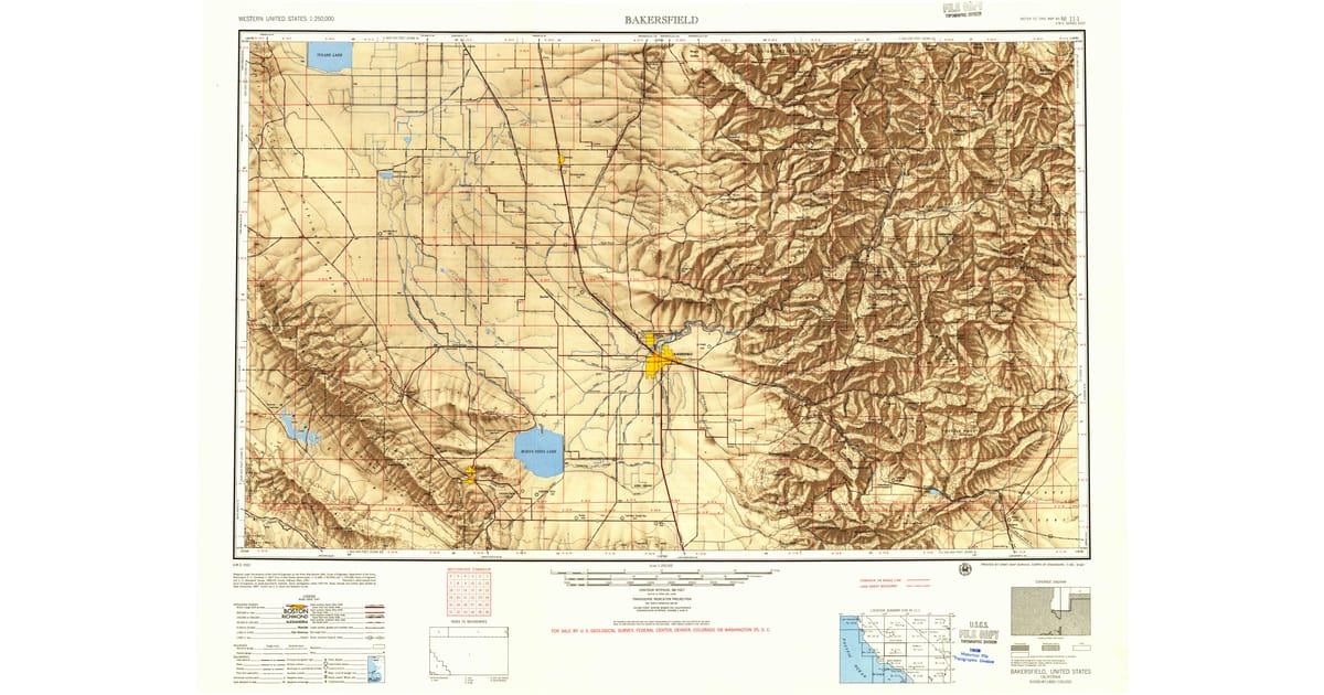 1950s Maps of Tehachapi, CA | Pastmaps