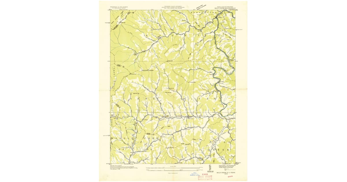 1930s Maps of Bee Log, NC | Pastmaps