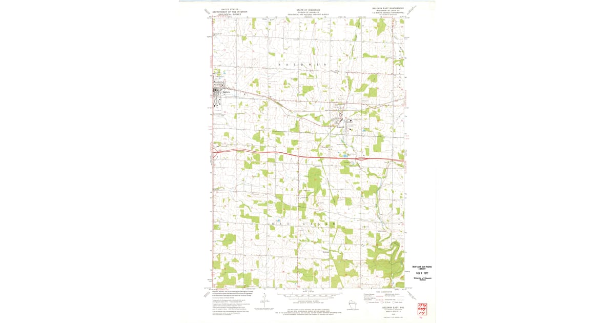 1974 Map of Baldwin East, St. Croix County, WI — High-Res | Pastmaps