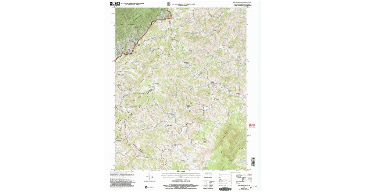 2003 Map of Baldwin Gap, Ashe County, NC — High-Res | Pastmaps
