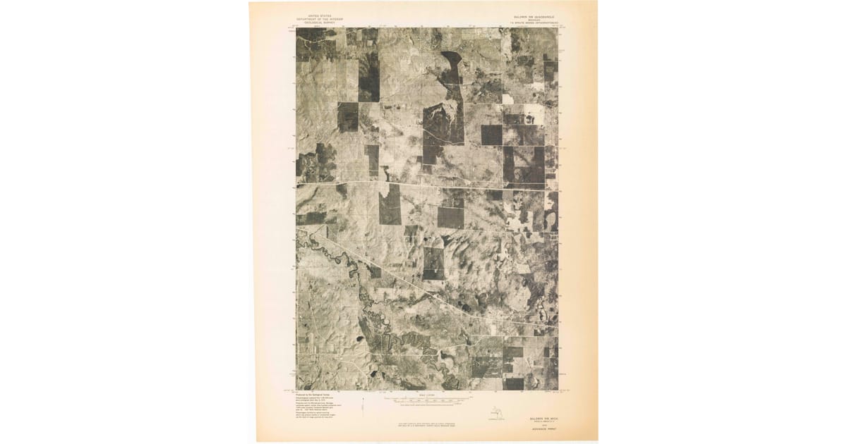 1976 Map of Baldwin NW, Lake County, MI — High-Res | Pastmaps