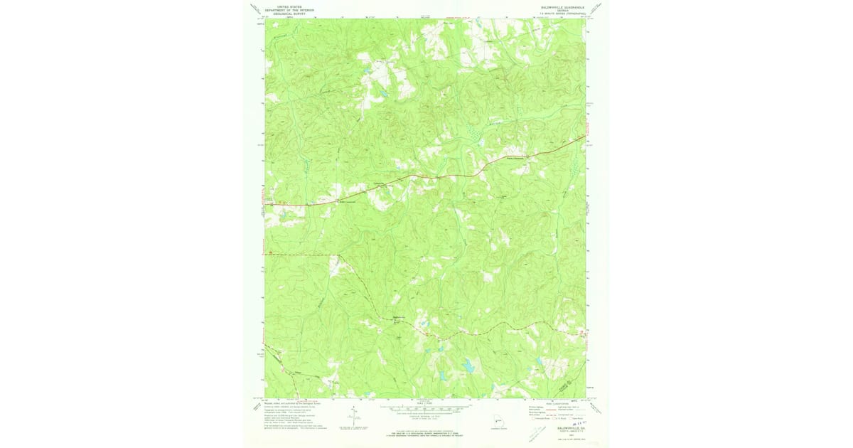 1971 Map of Baldwinville, Talbot County, GA — High-Res | Pastmaps