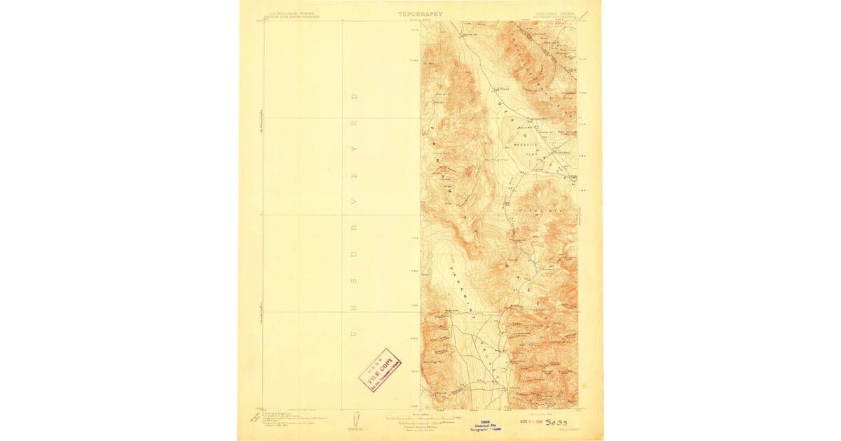 Old Maps of Coso, CA for Genealogy | Pastmaps