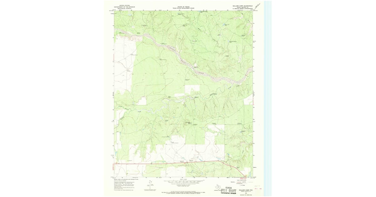 1966 Map of Ballard Camp, Motley County, TX — High-Res | Pastmaps
