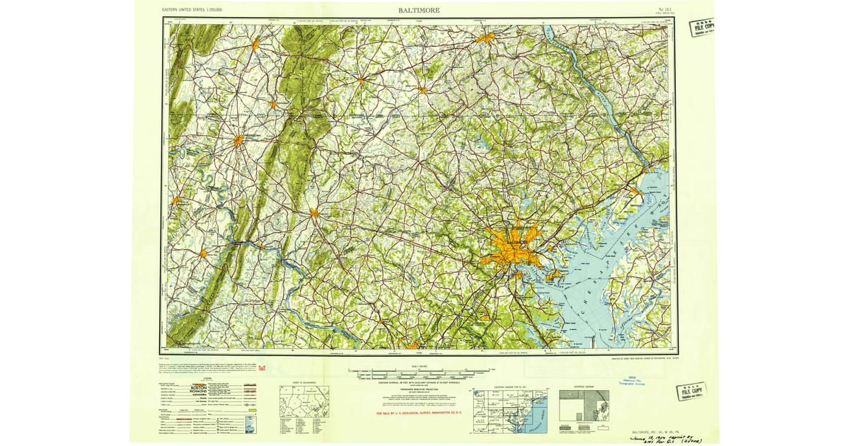 1950s Maps of Bare Hills, Towson | Pastmaps