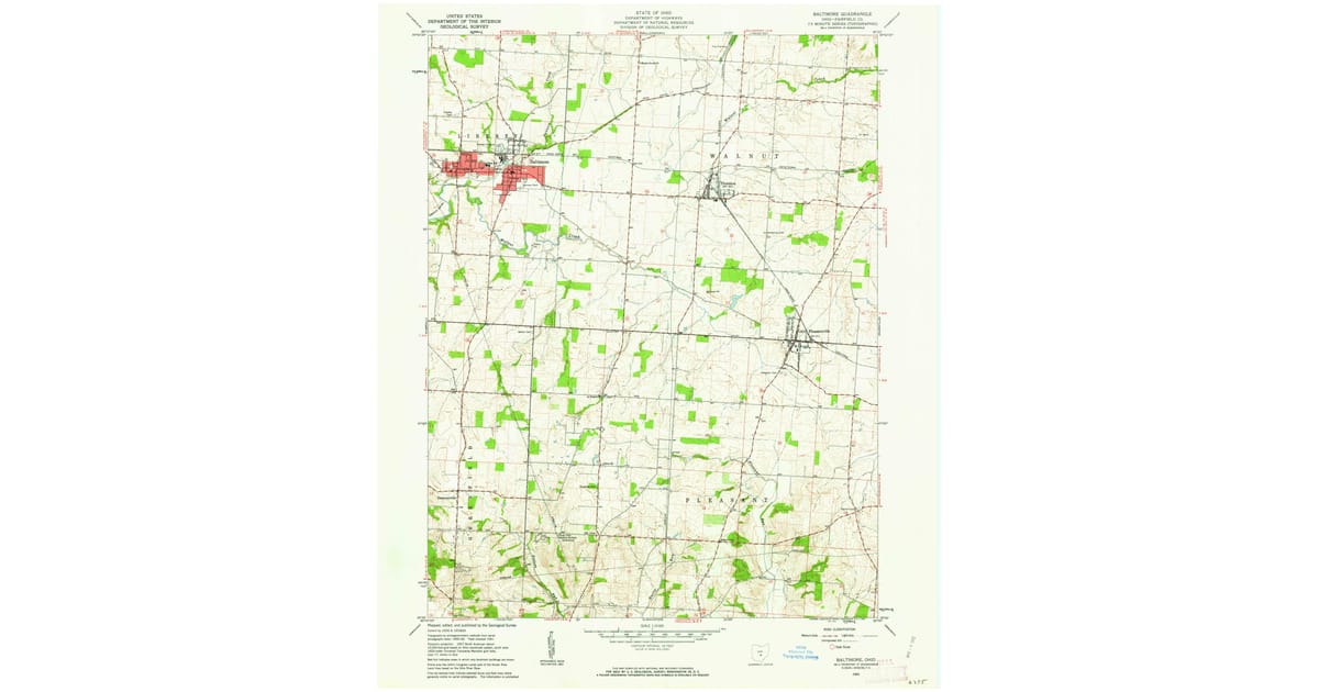 1961 Map of Baltimore, OH — High-Res | Pastmaps