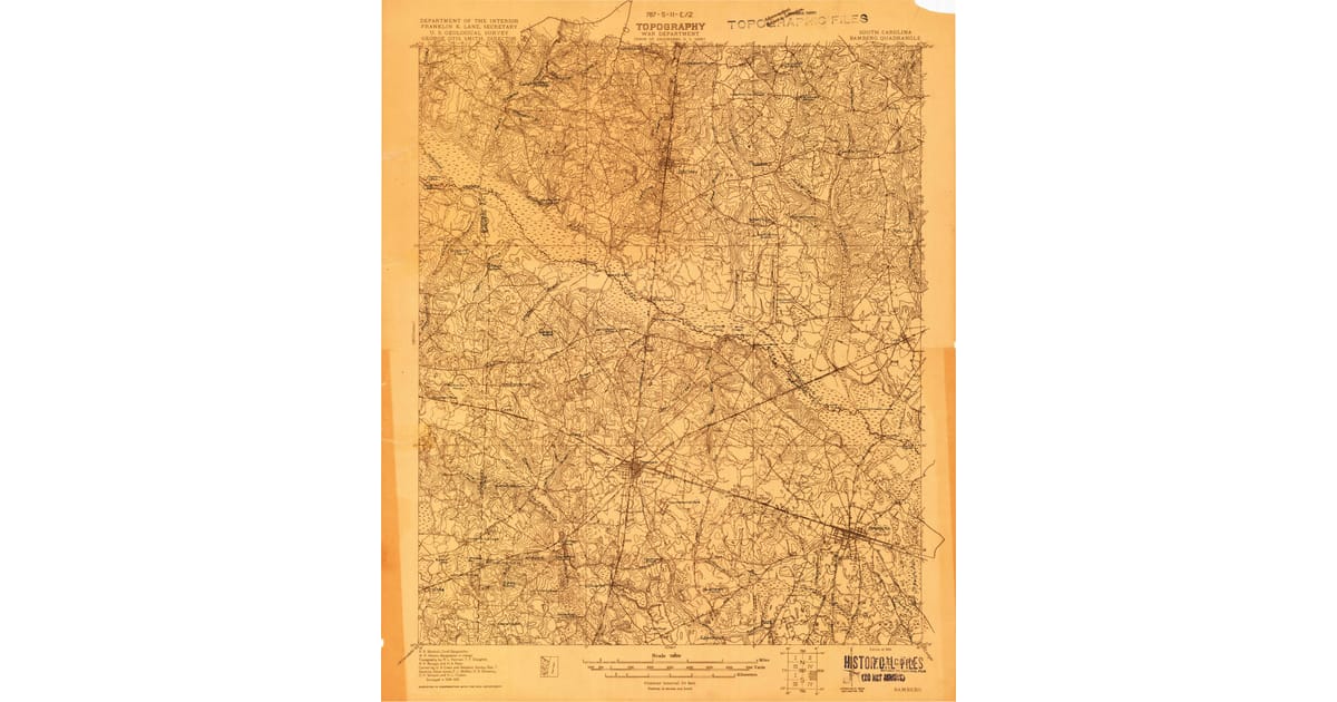 Old Historical Maps of Lees, SC | Pastmaps