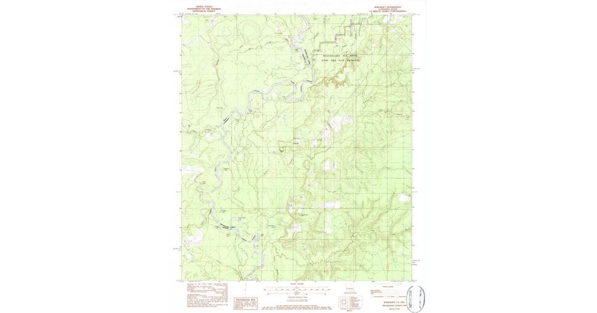 1982 Map of Bancroft, Beauregard Parish, LA — High-Res | Pastmaps