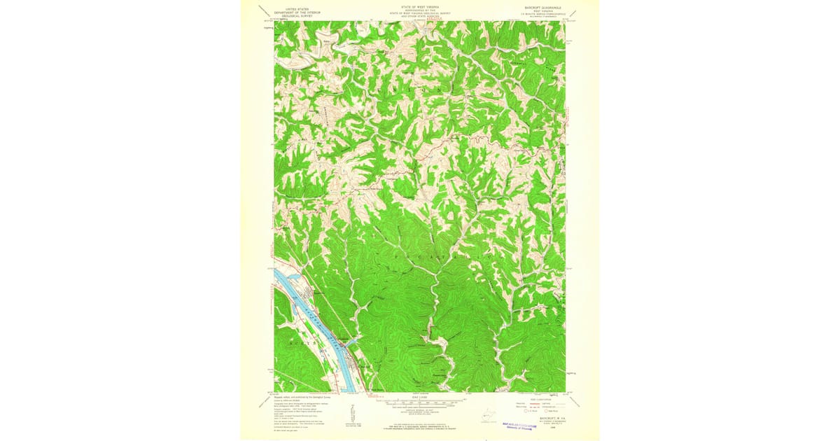 1958 Map of Bancroft, WV — High-Res | Pastmaps