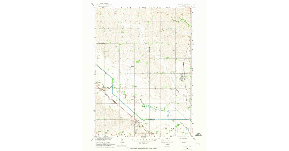1966 Map of Bancroft, NE — High-Res | Pastmaps
