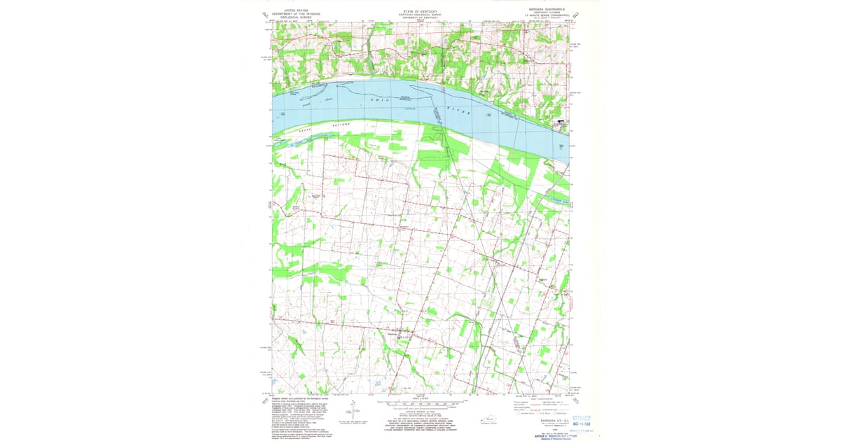 1980s Maps of Ballard County, KY | Pastmaps