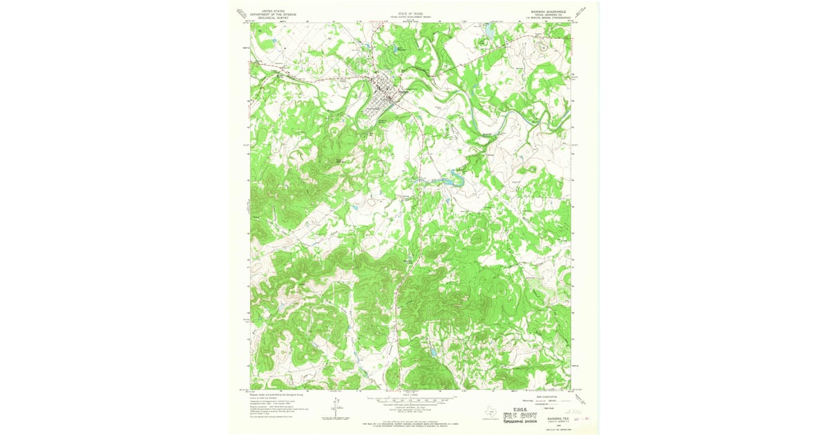 1960s Maps of Bandera, TX | Pastmaps