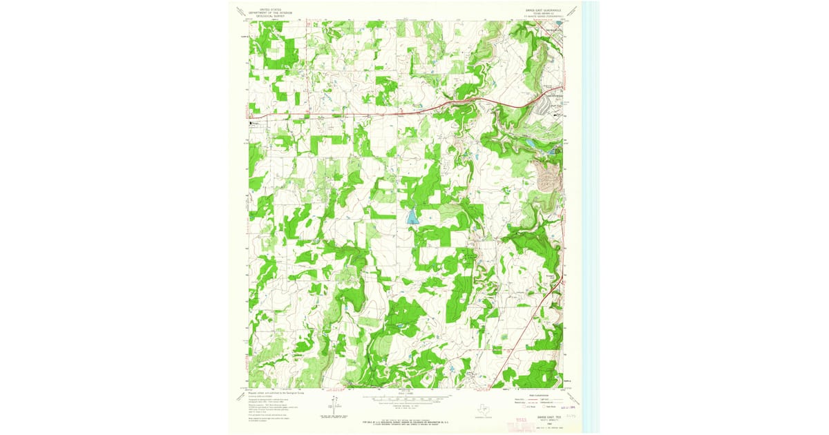 1962 Map of Bangs East, Brown County, TX — High-Res | Pastmaps