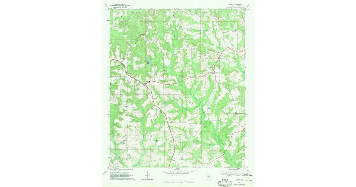 1968 Map of Banks, AL — High-Res | Pastmaps