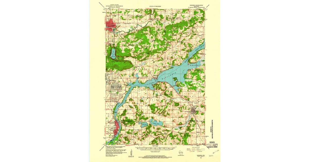 1959 Map of Baraboo, WI — High-Res | Pastmaps