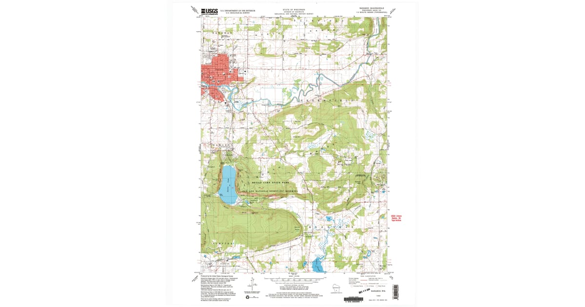 1994 Map of Baraboo, WI — High-Res | Pastmaps