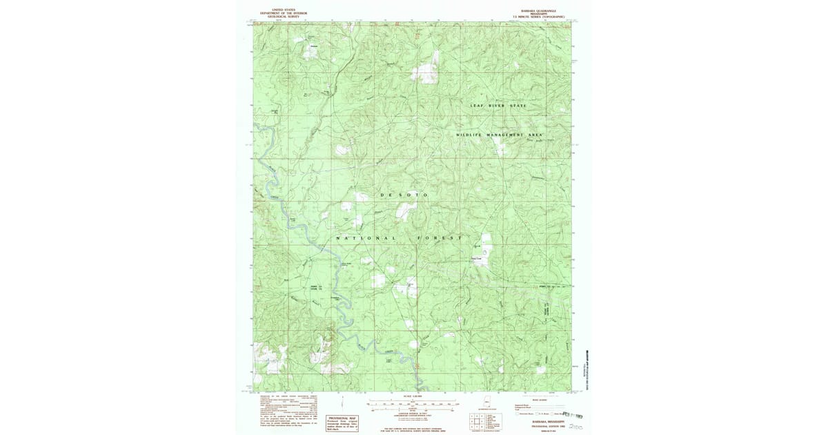 1982 Map of Barbara, Perry County, MS — High-Res | Pastmaps
